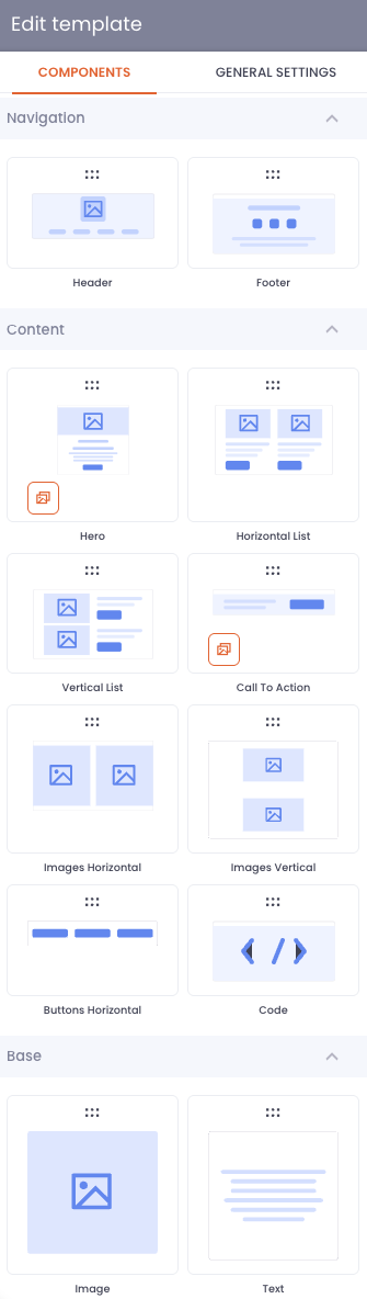️ Email Builder (Drag & Drop)